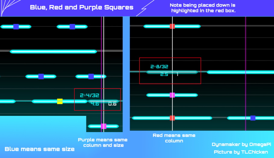 Blue, Red and Purple Square